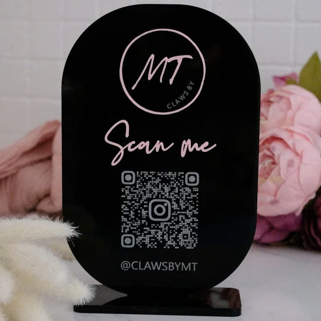 Mica board with qr code printing, bank account qr printing on demand ...