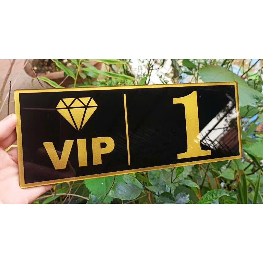 Vip room number plate made of mica material with reverse uv printing ...