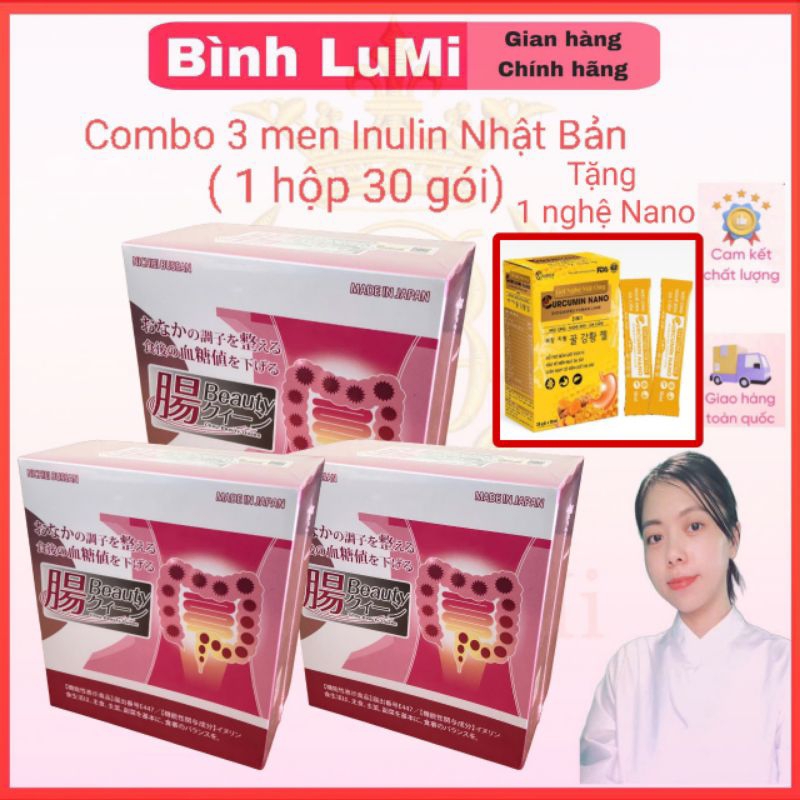 Combo of 3 Japanese Inulin men Chou Beauty queen box of 30 packs to ...