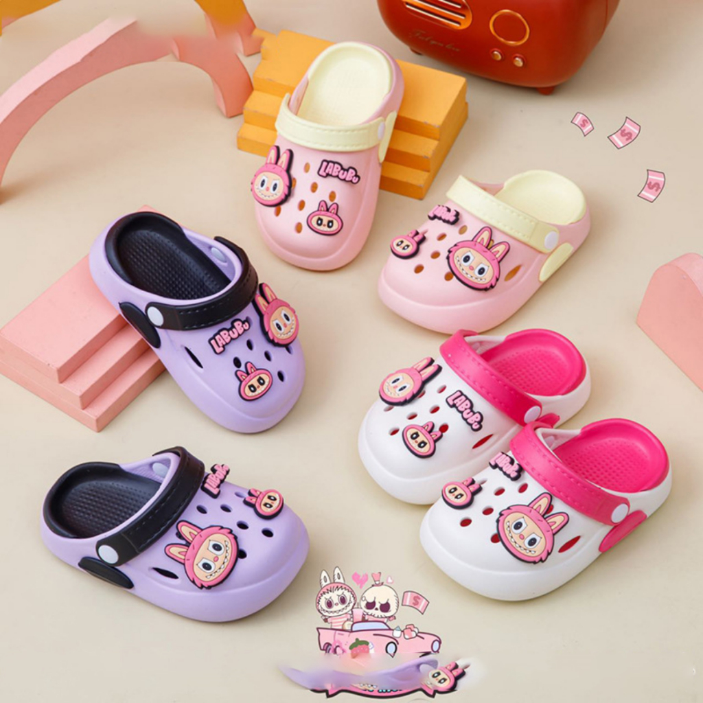 Labubu Sticker Sandals and Sandals for Girls | Shopee Singapore