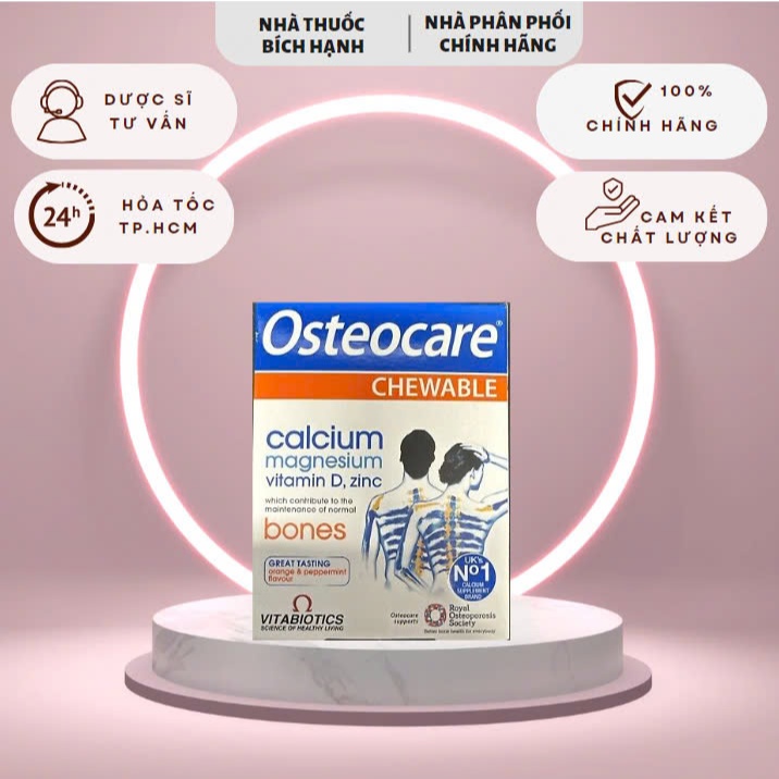 Vitabiotics OSTEOCARE CHEWABLE Bone Strengthening CHEWABLE Tablets ...