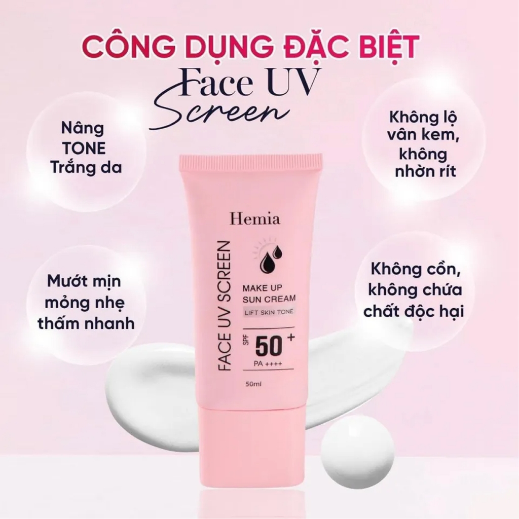 [Buy 1 Get 1 Free] HEMIA sunscreen 50ml Korean natural whitening and ...
