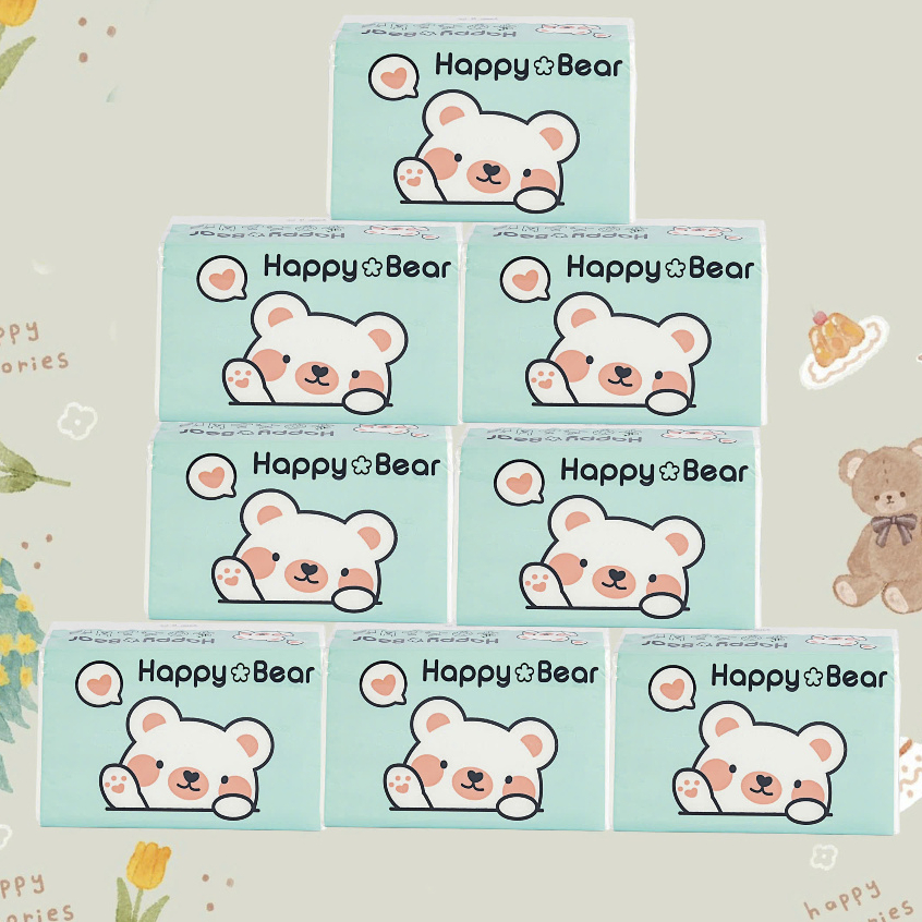 Combo 40 Packs of Premium HAPPY BEAR Tissue Paper, White Silk Tissue ...