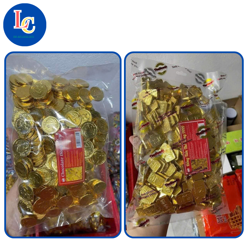 Package of 1kg of chocolate candy with gold coins, gold coins, gold ...
