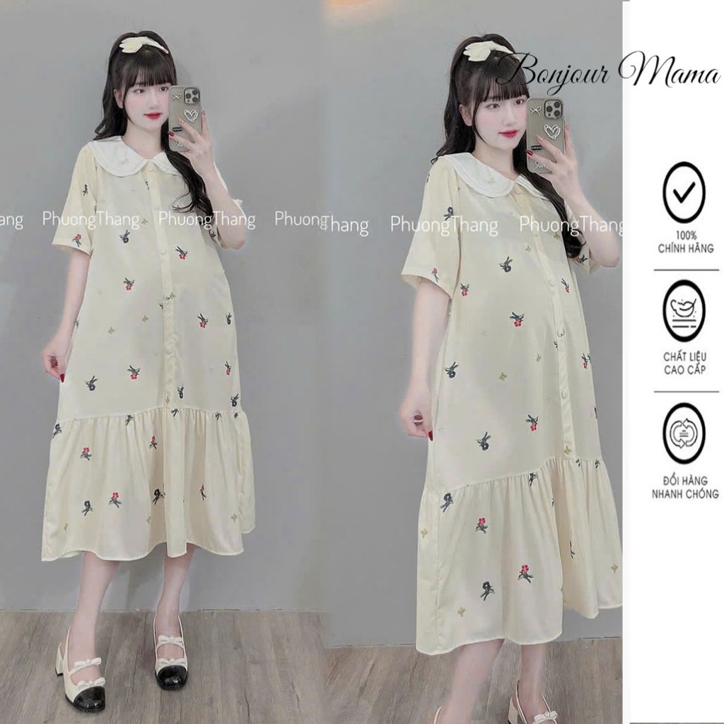 Lady's GIRLFRIEND DRESS WITH FLOWER AND LEAF PATTERN, BEAUTIFUL SOFT 2 ...