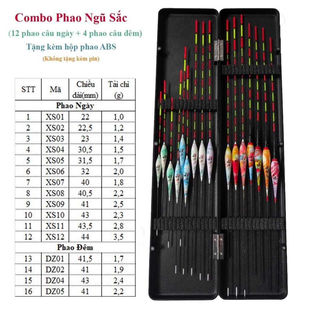 [Hot] Five-Colored nano fishing float Combo has 12 day floats and 4 ...