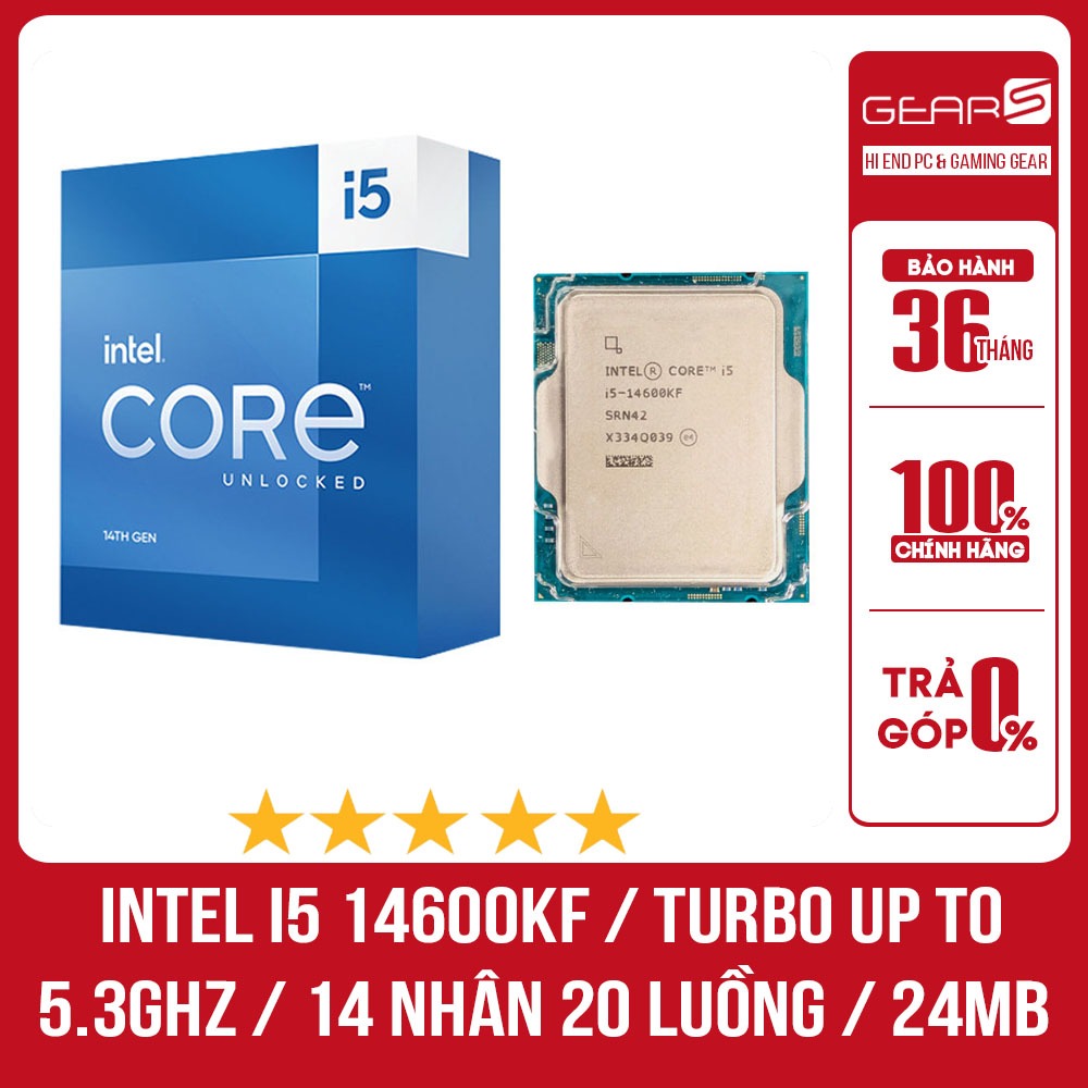 Intel Core i5 14600KF CPU (3.5GHz Turbo 5.3GHz / 14 Cores 20 Threads / 24MB / LGA 1700) | Shopee ...
