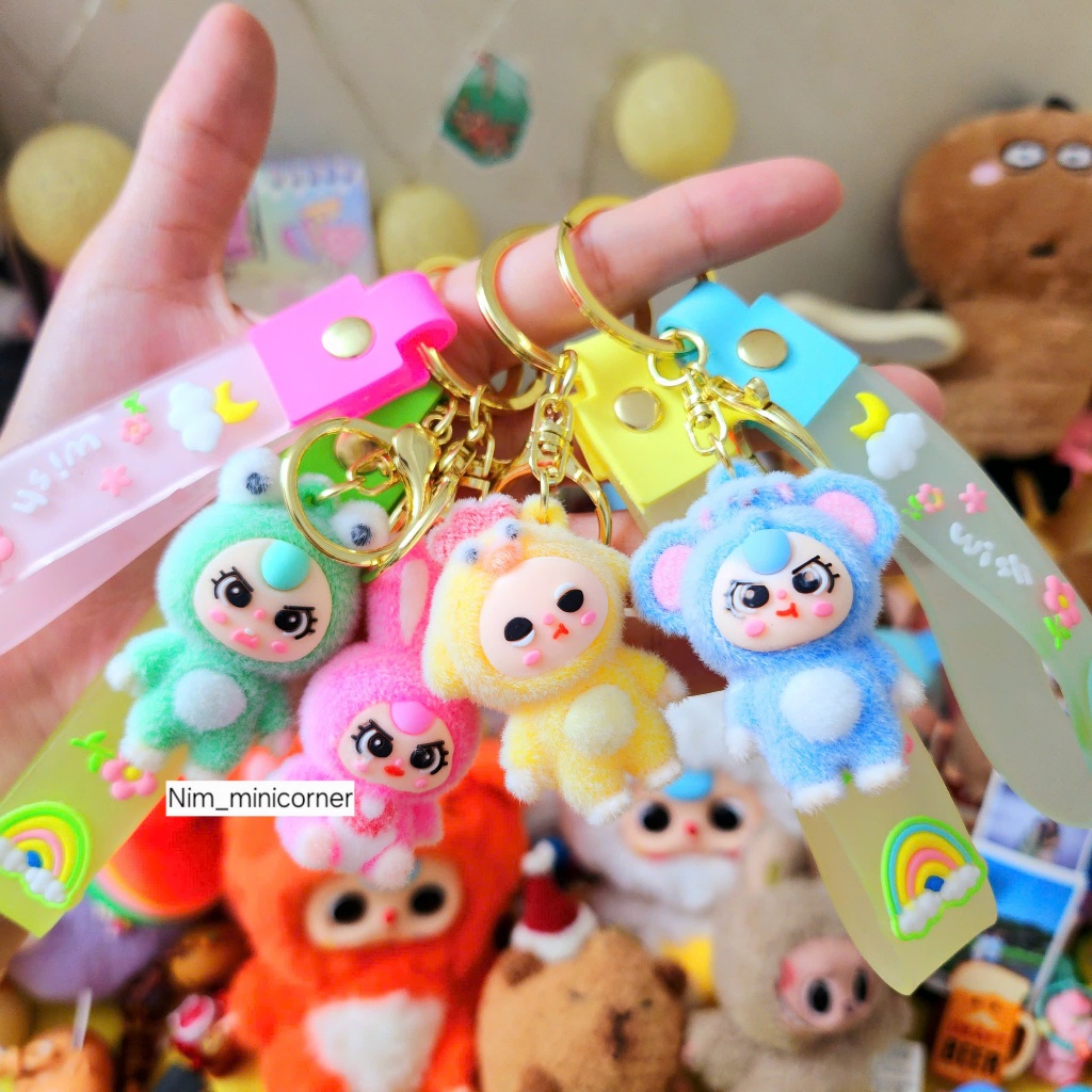 [BABYTHREE] Bb3 Baby Three keychain blind bag Baby Three fluffy animal ...