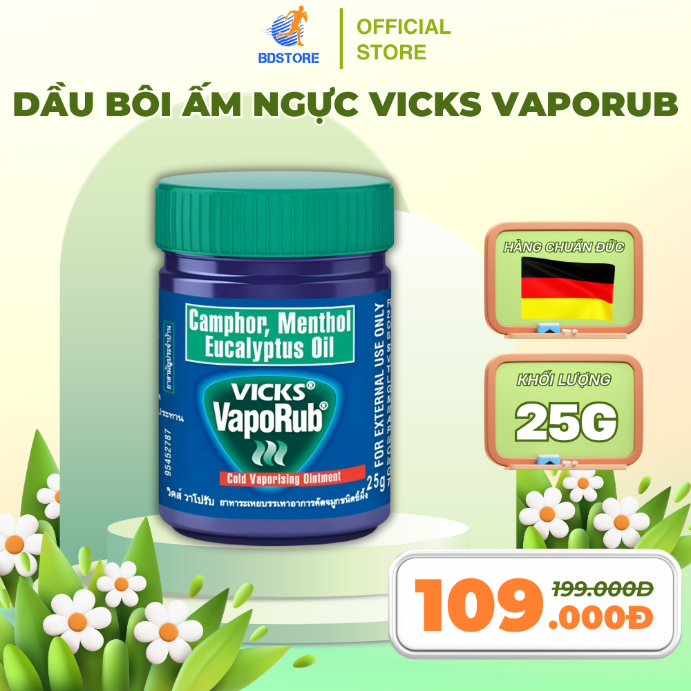 Vicks VapoRub Cough Relieving Chest Warming Oil Volume 25G | Shopee ...