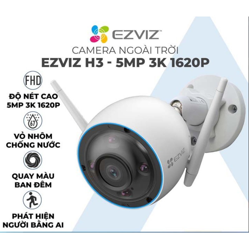 EZVIZ H3c 5MP Smart WiFi Camera (CS-H3c-R100-1J5WKFL) | Shopee Singapore