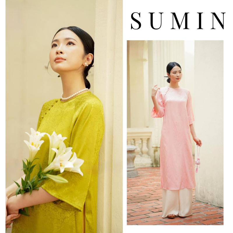 [Ao Dai CNY] Silk Brocade Ao Dai with Ancient Shape and Ready-Made ...