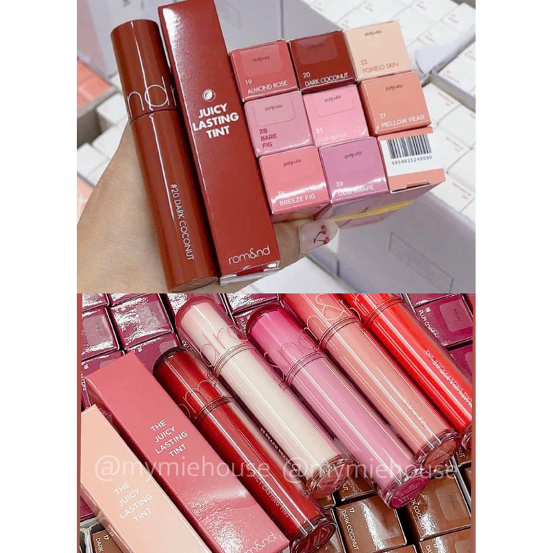 Romand Juicy Lasting Tint Lip Gloss new model / old model with full ...