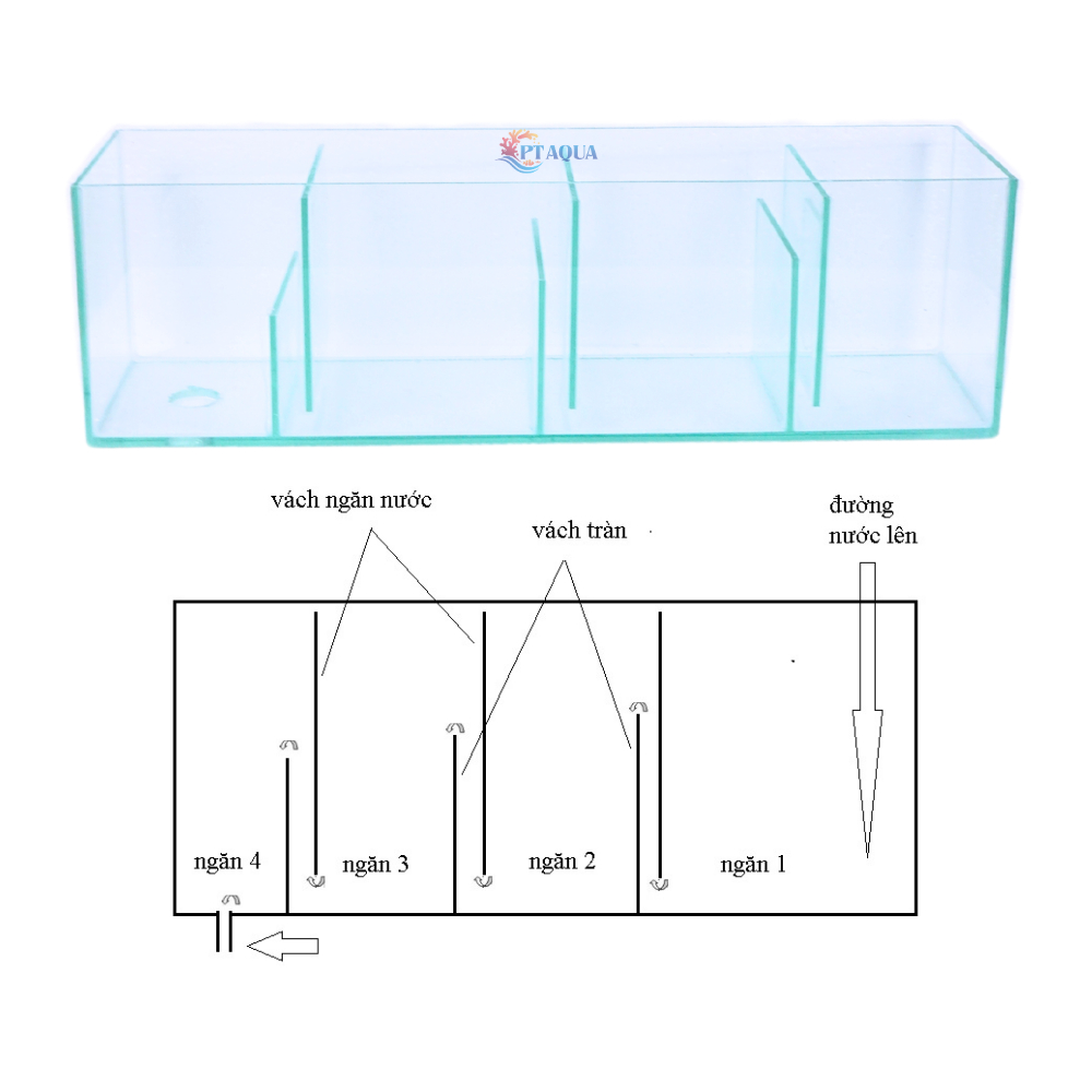 Glass Aquarium Overflow Filter 30cm 40cm 50cm Helps Purify Water to ...