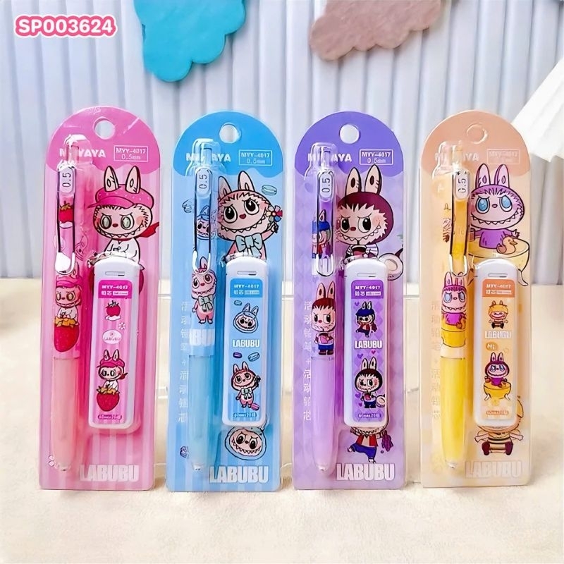 Labubu capybara mechanical pencil with 0.5 needle box | Shopee Singapore