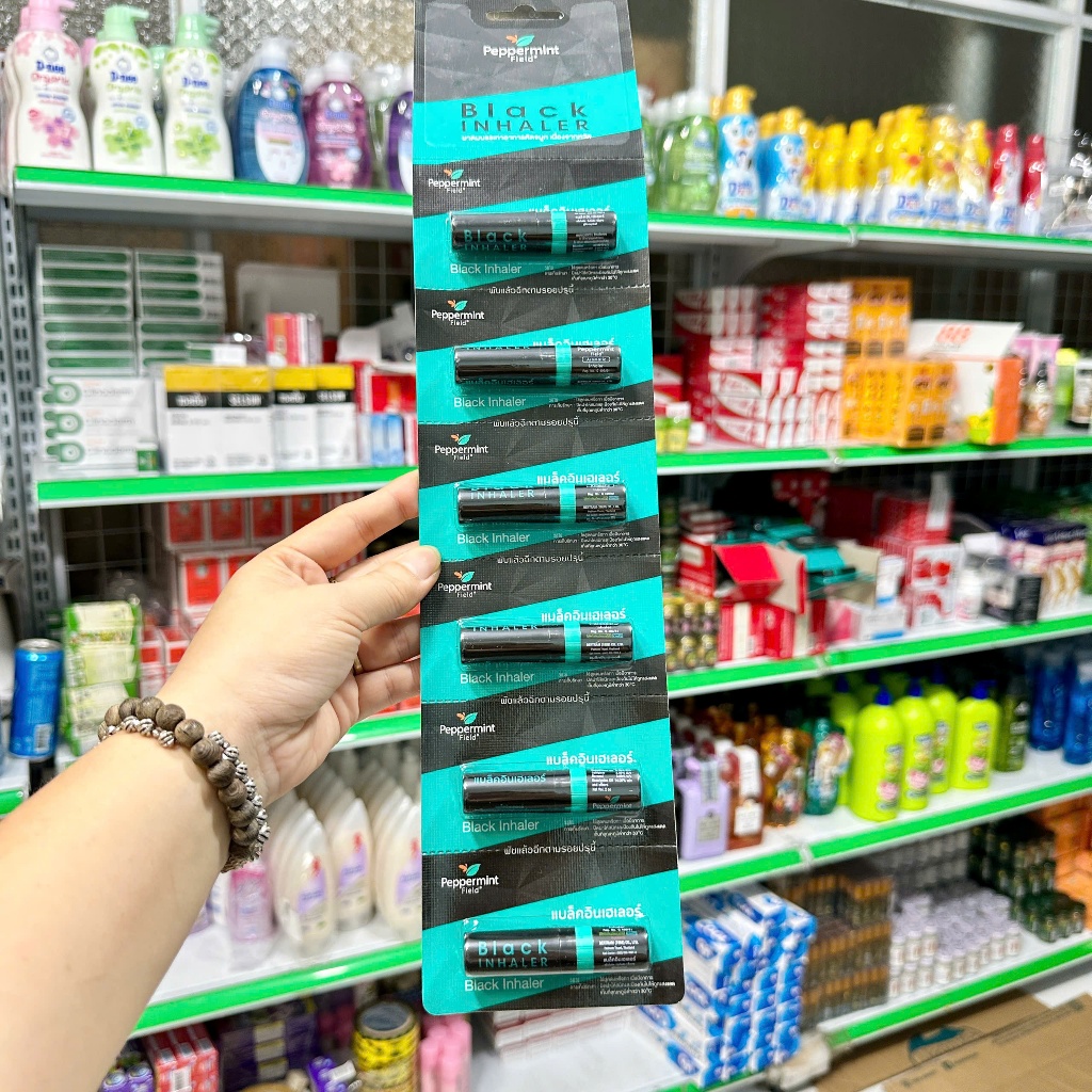 Combo of 6 Thai Peppermint Black Inhaler 2-tip nasal inhalers | Shopee ...