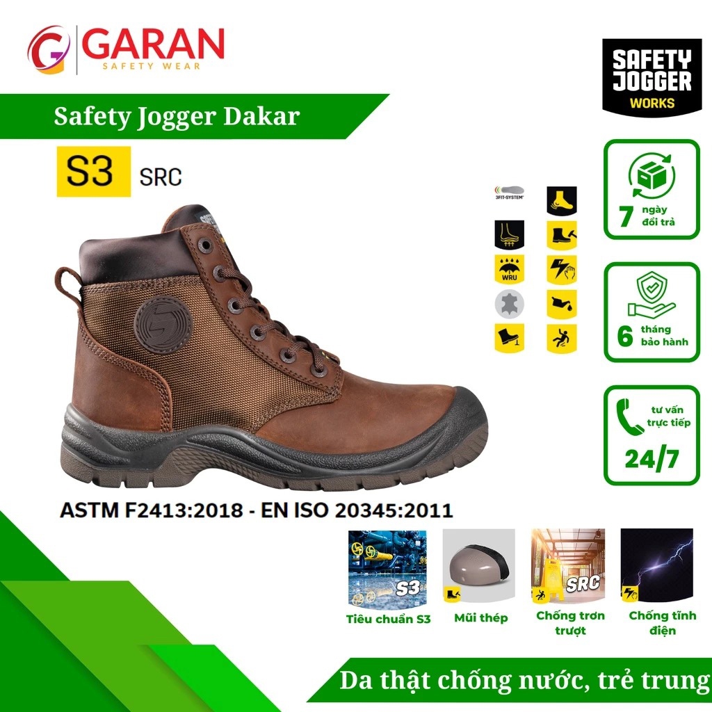 Dakar S3 Men's Safety Jogger Safety Shoes with Personality High Top | Shopee Singapore