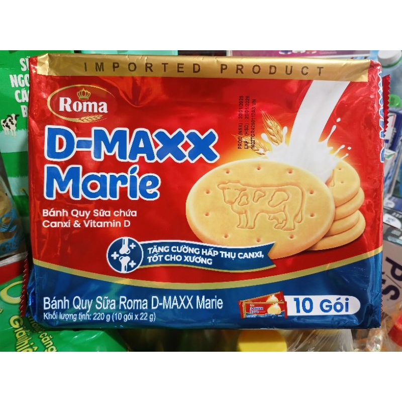 ROMA D-MAXX MARIE Milk Biscuits 220g (10 Packs/Bag) | Shopee Singapore