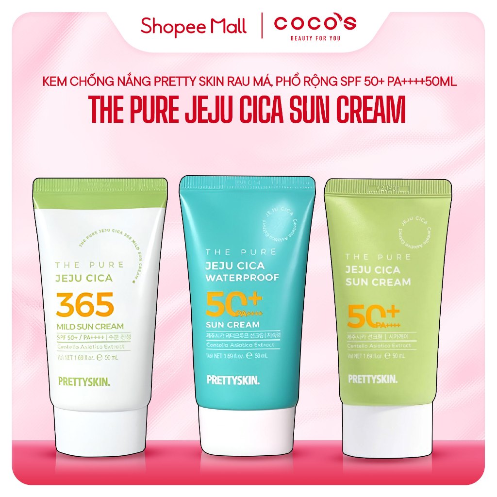 Pretty Skin The Pure Jeju Cica Sun Cream Pennywort Sunscreen Broad ...