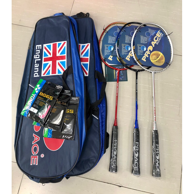 Badminton rackets of all colors, free string + bag + grip | Shopee ...
