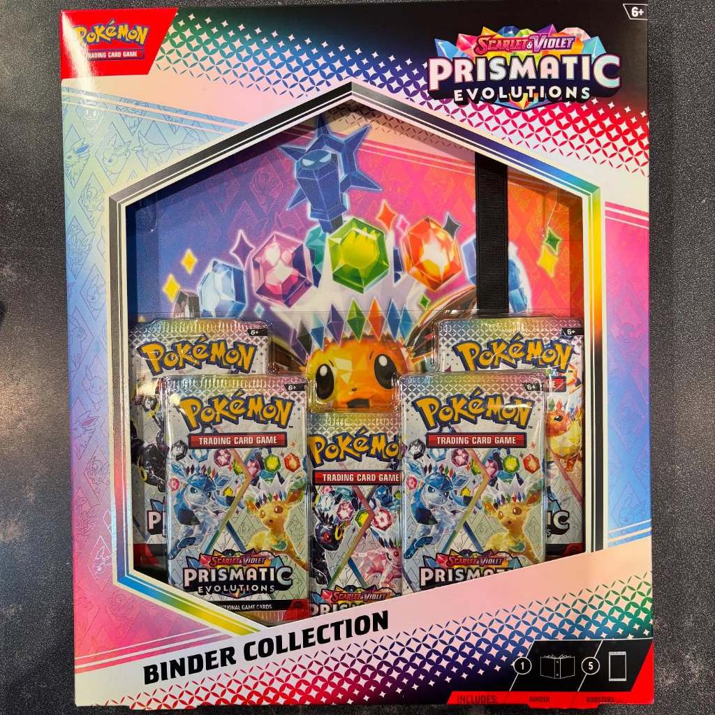 Prismatic Evolutions Binder Collection Card Box - Pokemon TCG Scarlet & Violet Box English ...