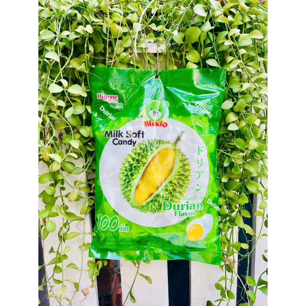 [DURIAN Flavor] Biskio Big One Group Milk Soft Candy Fruit Milk Candy ...