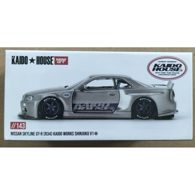 Mini GT Kaido Hasee Nissan Skyline GT-R (R34) toy model car Full Box ...