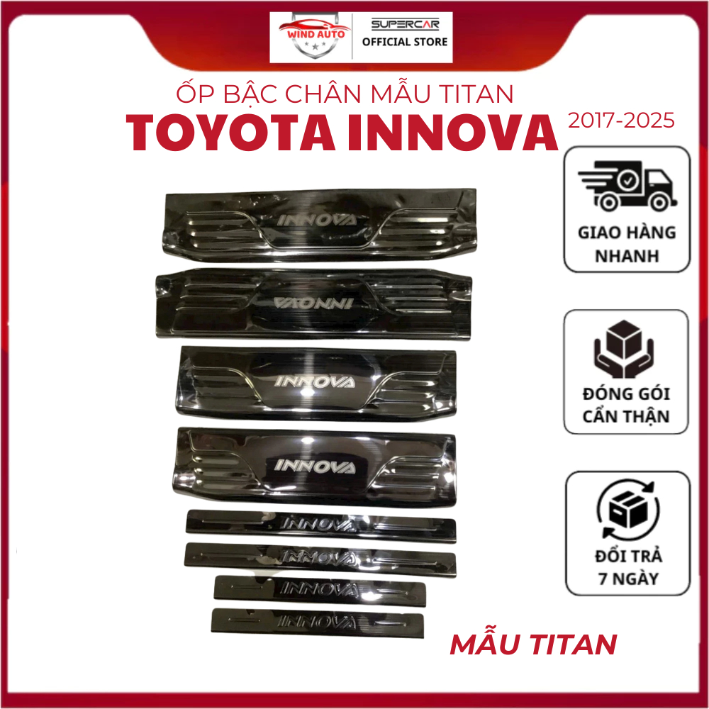 Door sill covers, foot step braces for Toyota Innova 2017-2818-2019 ...