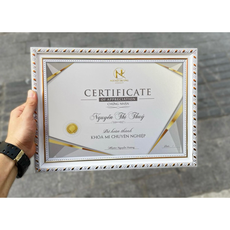 A4(21x30)cm certificate frame, code 518, beautiful product. | Shopee ...
