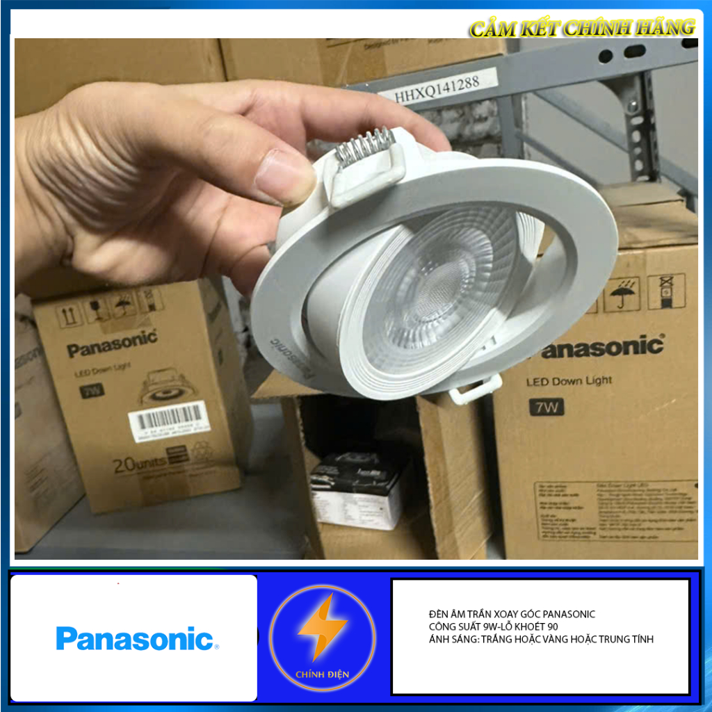 Panasonic 9w d90 rotating, angle-adjustable led ceiling light | Shopee ...