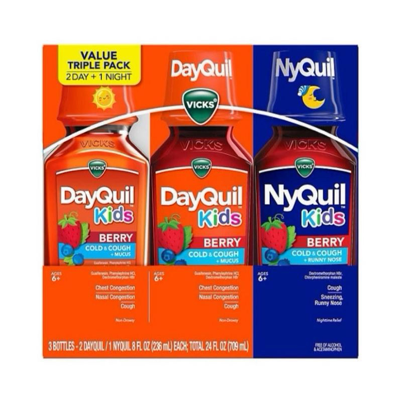 Dayquil & Nyquil syrup for children 6 years and older - berry flavor ...