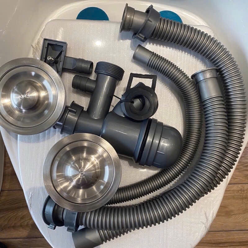 304 Stainless Steel Sink Drain Set, 110mm Siphon Set | Shopee Singapore