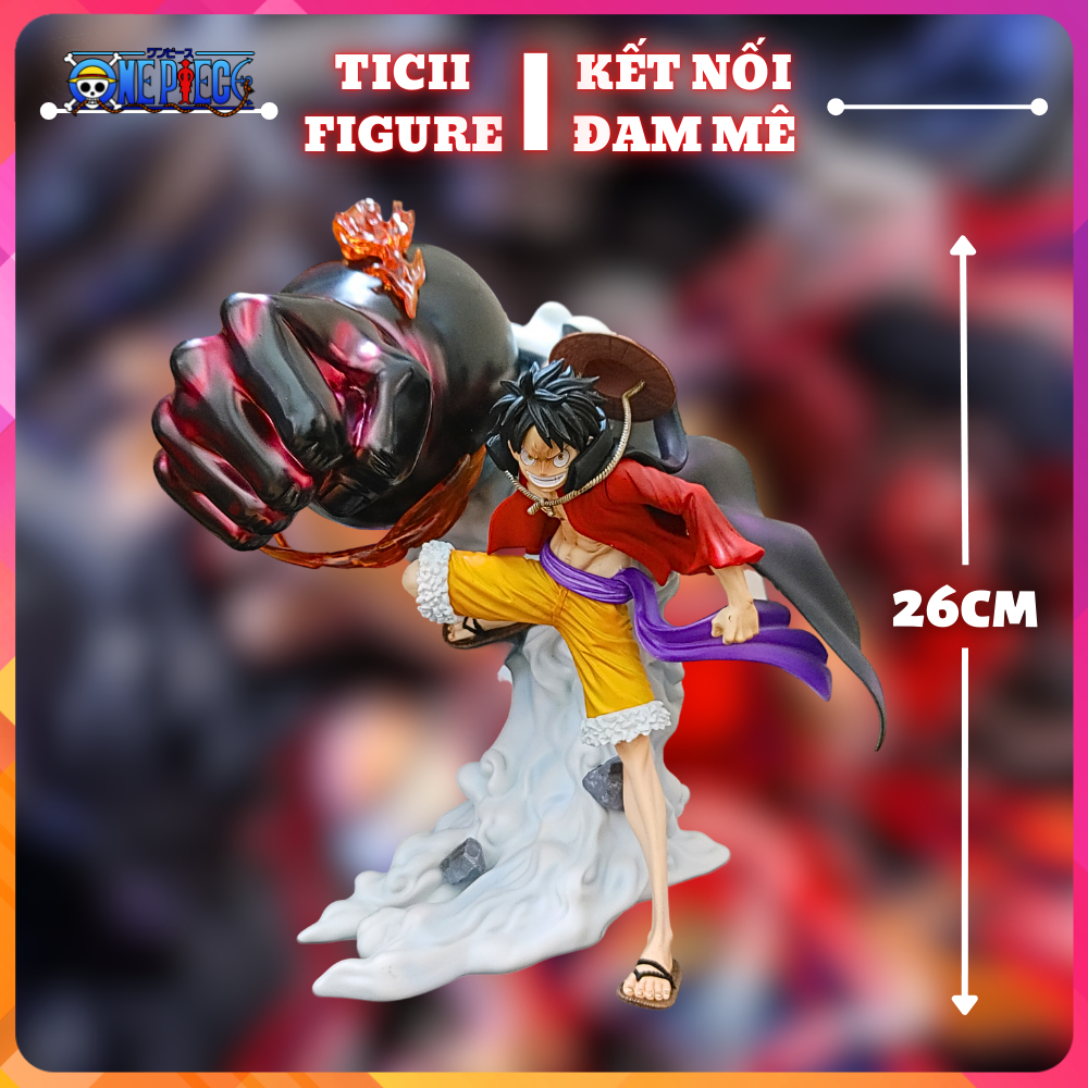 Brand new Luffy Red Rock model 26cm tall, full box, super sharp - One ...