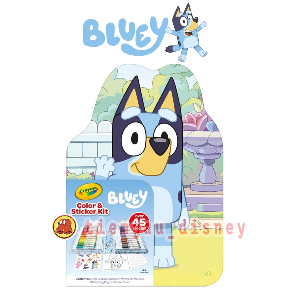 Crayola x Bluey Washable Coloring Pens 26 crayons with 20 drawing ...