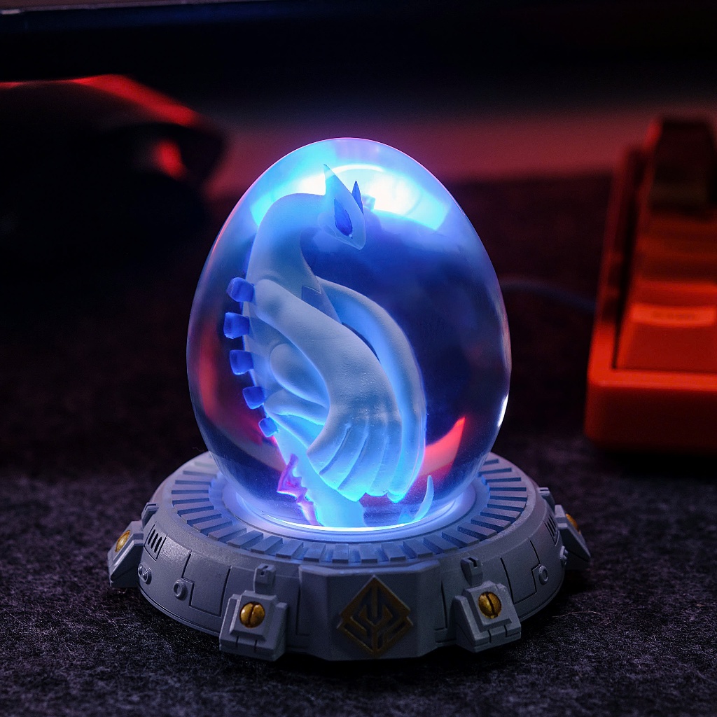 Egg-shaped LED light [Pokémon Lugia] - Epoxy Resin - 3D Resin - Gift ...