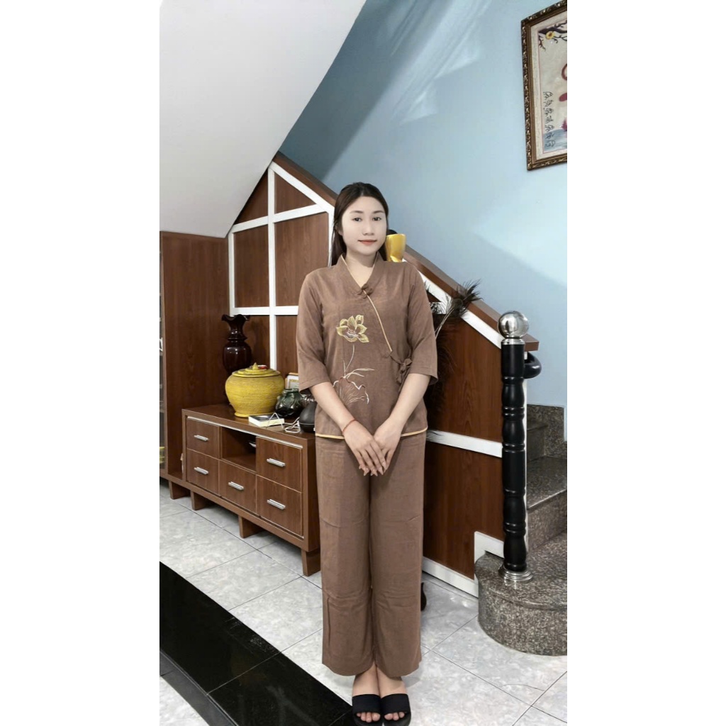 Dharma Dress for Going to the Temple in Bucket Fabric with Off-the ...