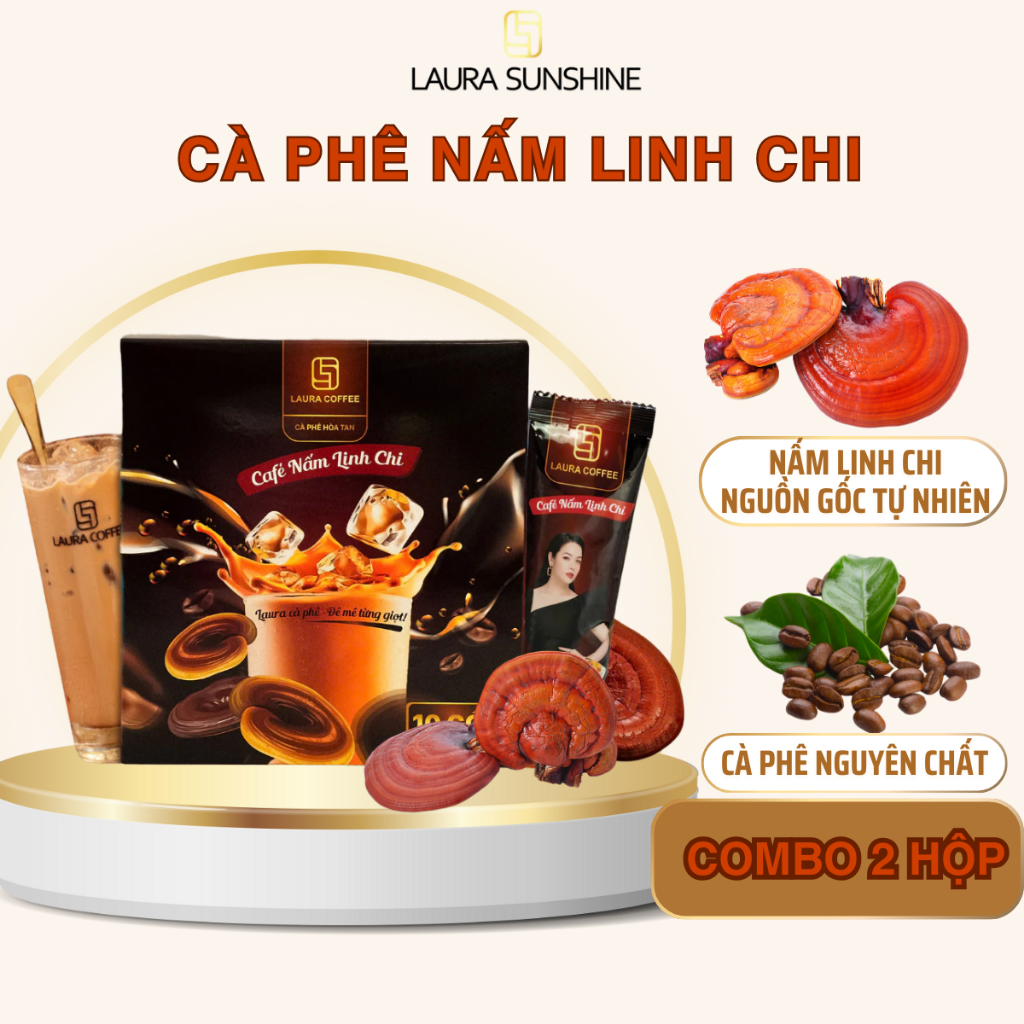 LAURA COFFEE Nhat Kim Anh Ganoderma instant COFFEE, box of 10 packs x ...