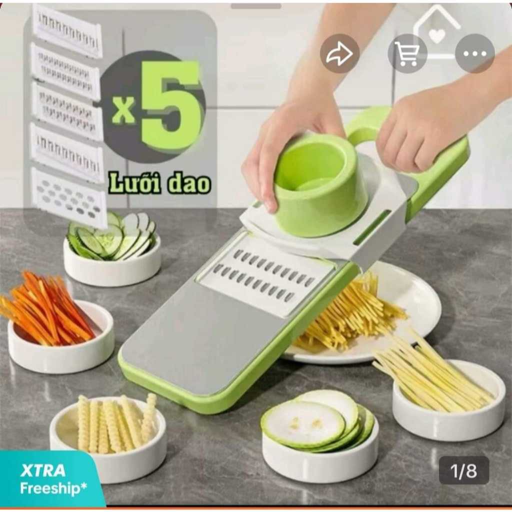 Multi-purpose Fruit and Vegetable Cutting and Grating Tool Set with 5 ...
