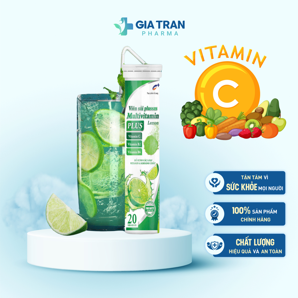 Fresh lemon effervescent tablets supplement vitamins and minerals to ...