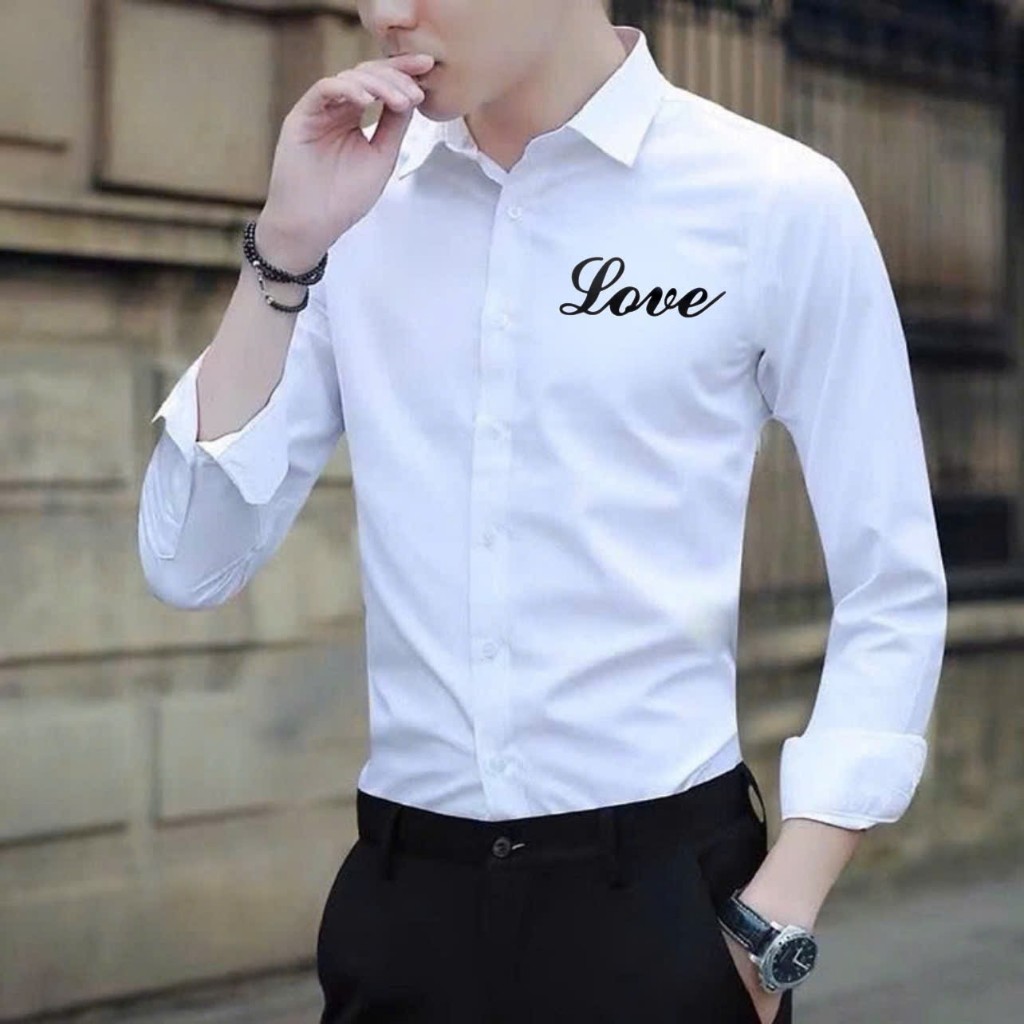 Men's and Women's Shirts with the word LOVE printed on them, smooth and ...