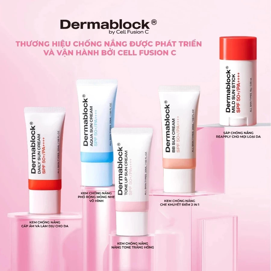 Dermablock Sunscreen SPF50+ PA++++ 35ml / Combo 1 Mask BNBG + Derma ...
