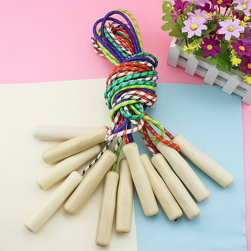 [Top Value] Set of 10 wooden-handled fitness jumping ropes - Model 2m2 ...