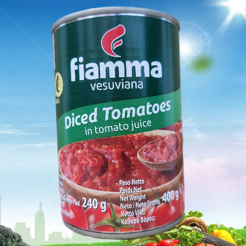 FIAMMA ++ Small GREEN Can 400g ++ Sauteed Tomatoes [ITALIA] VESUVIANA ...