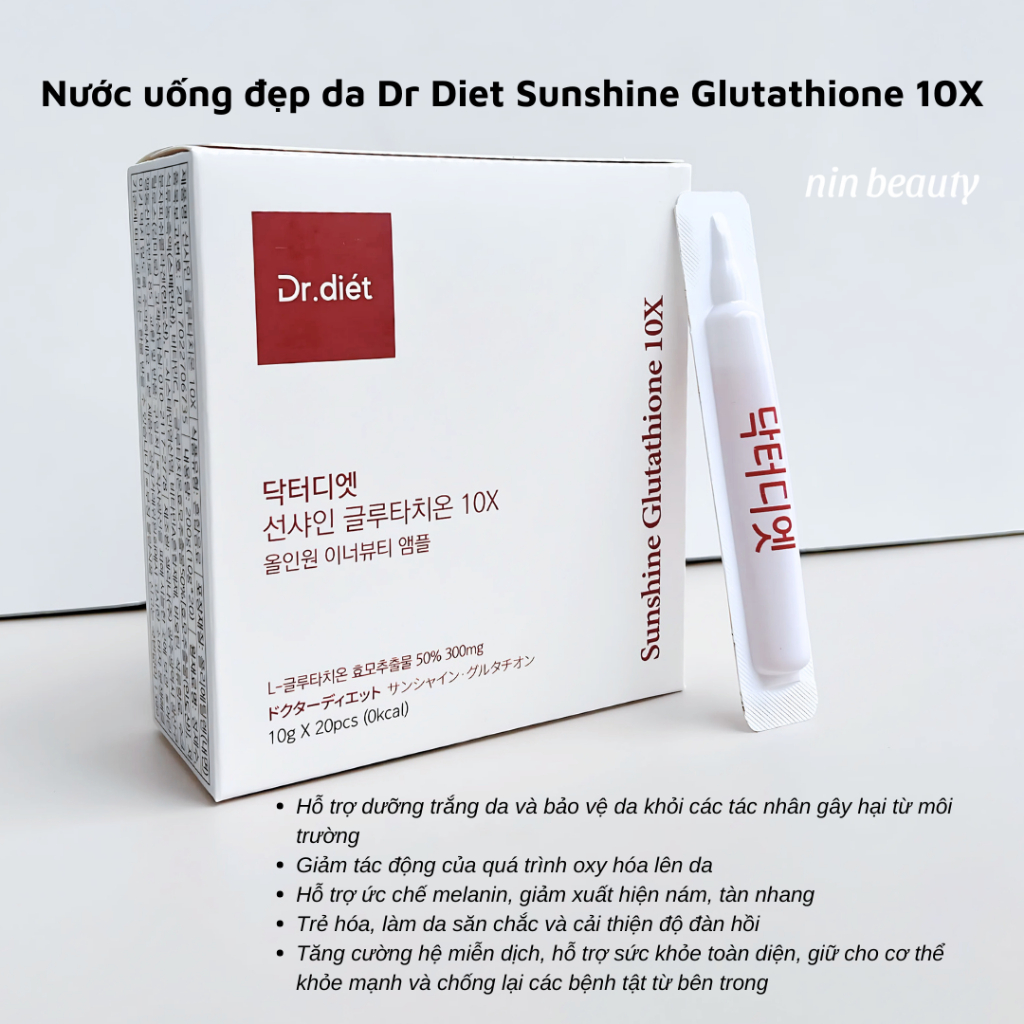 Dr Diet Sunshine Glutathione 10X skin beauty drink 20 packs x 10g ...