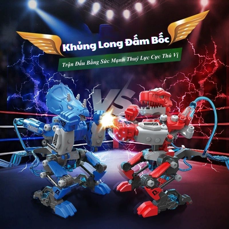 BOXING DIN Hydraulic BOXING Dinosaur Assembling Toy Set for Children to ...