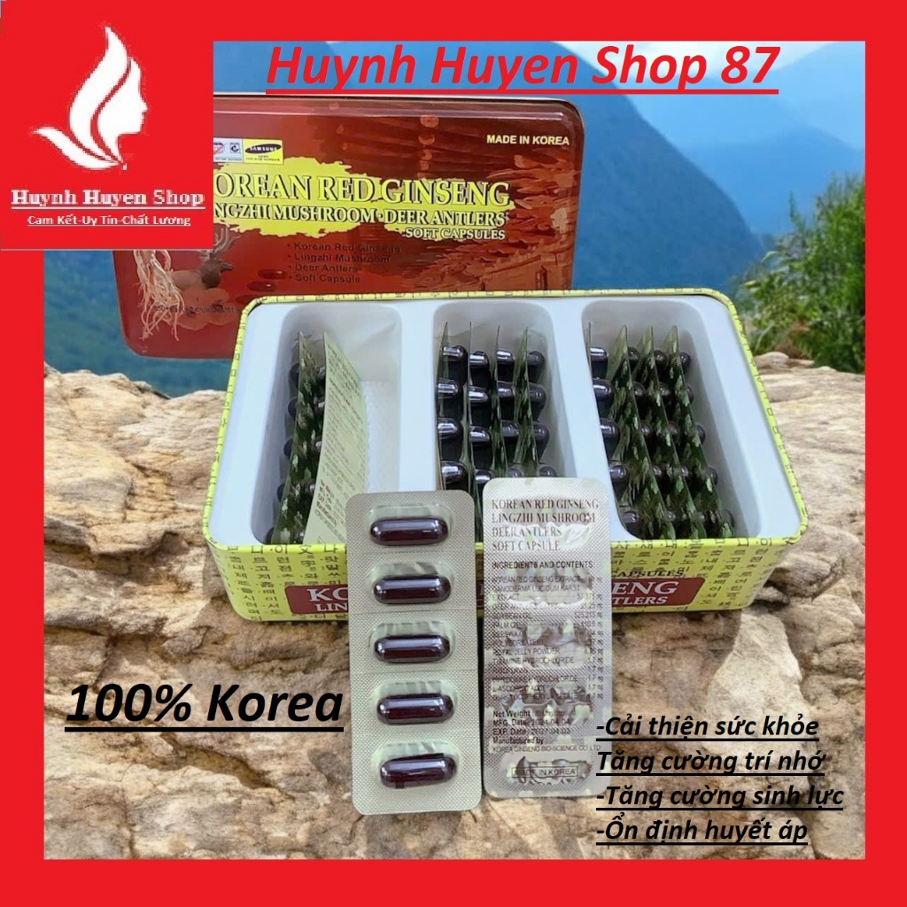 Korean Red Ginseng Deer Antler Ganoderma Protein Tablets 60 Tablets ...