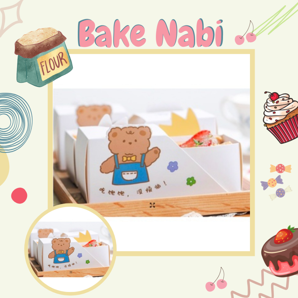 CAKE BOX - SET OF 5 PAPER BOXES FOR FLOWER-SHAPED CAKES & BEARx ...