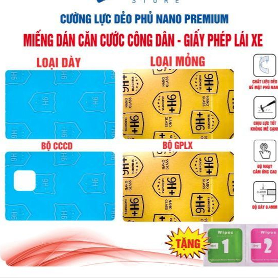 COMBO 6 SETS of tempered stickers for CCCD Citizen Identification Card ...