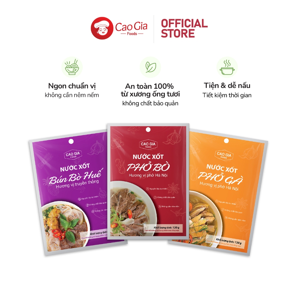 Convenient Combo 1 Hue Beef Vermicelli + 1 Beef Pho + 1 Chicken Pho ...