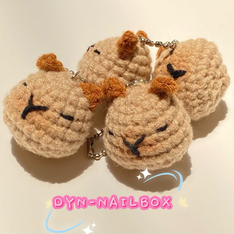 Mini wool capybara keychain (Real Photo) | Shopee Singapore