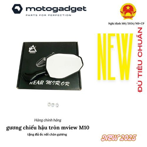 Glass-rearview Mirror H2c Model H-view M10 Aluminum Genuine White Glass ...